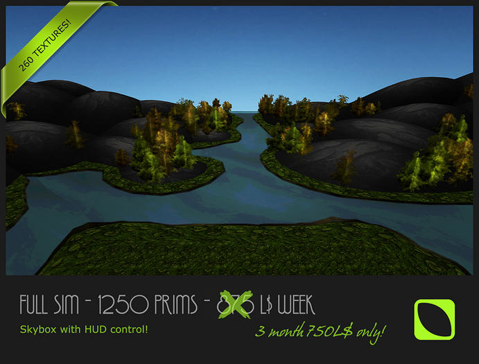 Second Life Marketplace - Full SIM Skybox - 750L$ / 1250P - Texture HUD - SHADOW